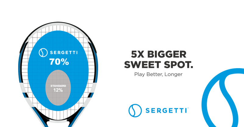 The benefits of a larger sweet spot in tennis